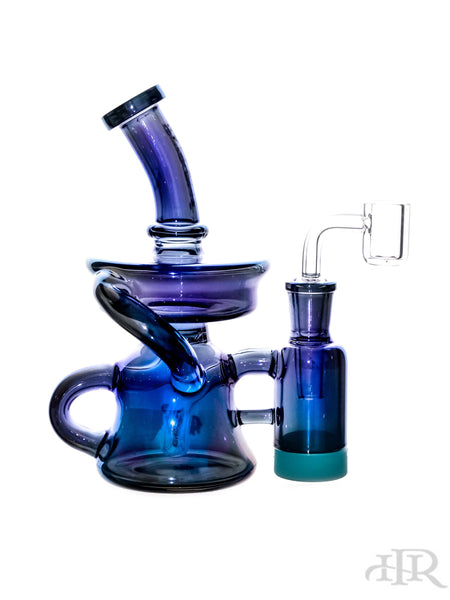 Crystal Glass - Iridescent Recycler Rig With Built In Removable Lid ...